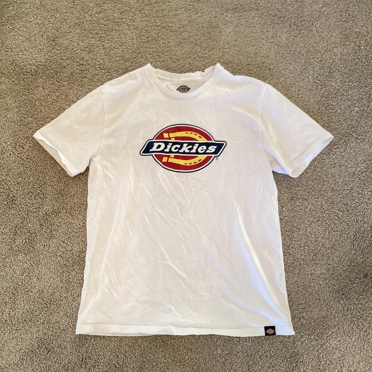 Size medium white dickies tshirt - Depop