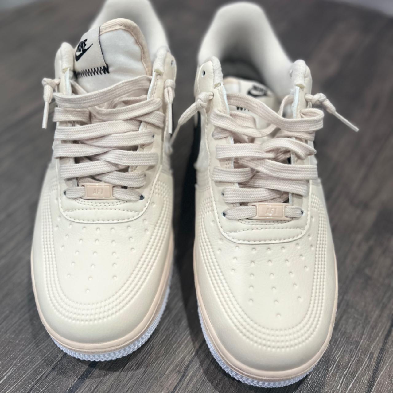Custom AirForce 1’s Cream, White, and... - Depop