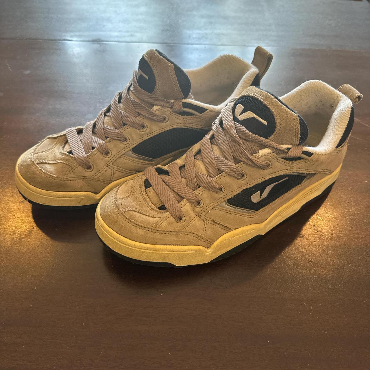 Vintage 90s/00s Vans Khaki Trainers y2k puffy skater... - Depop