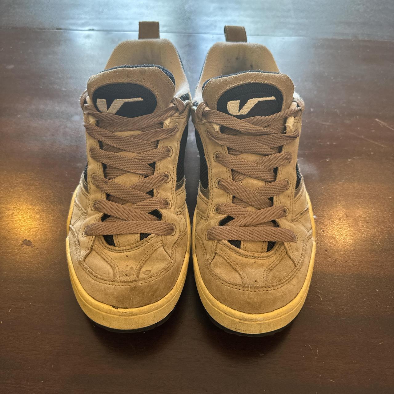 Vintage 90s/00s Vans Khaki Trainers y2k puffy skater... - Depop