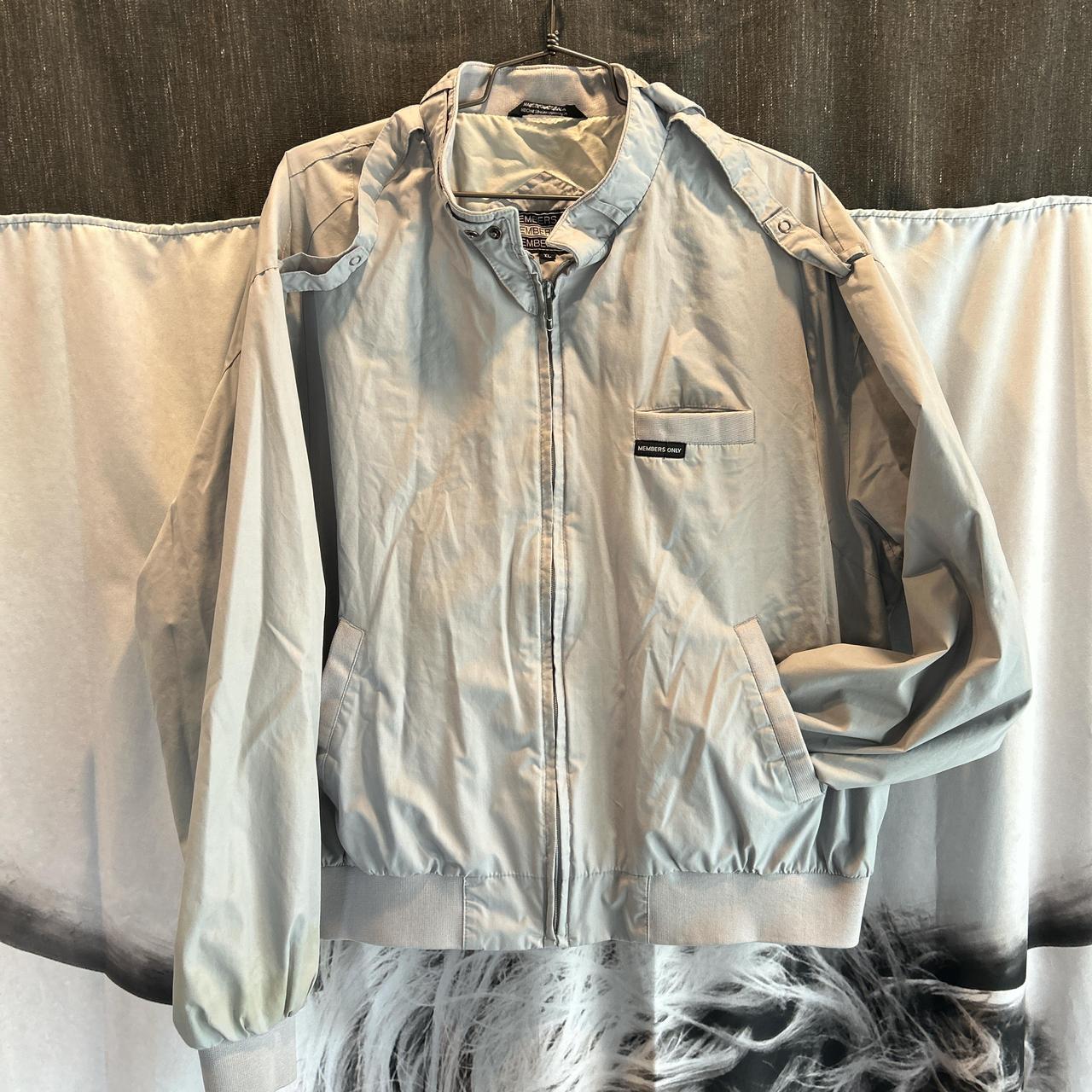 Mens vintage Members only jacket Grey size... - Depop