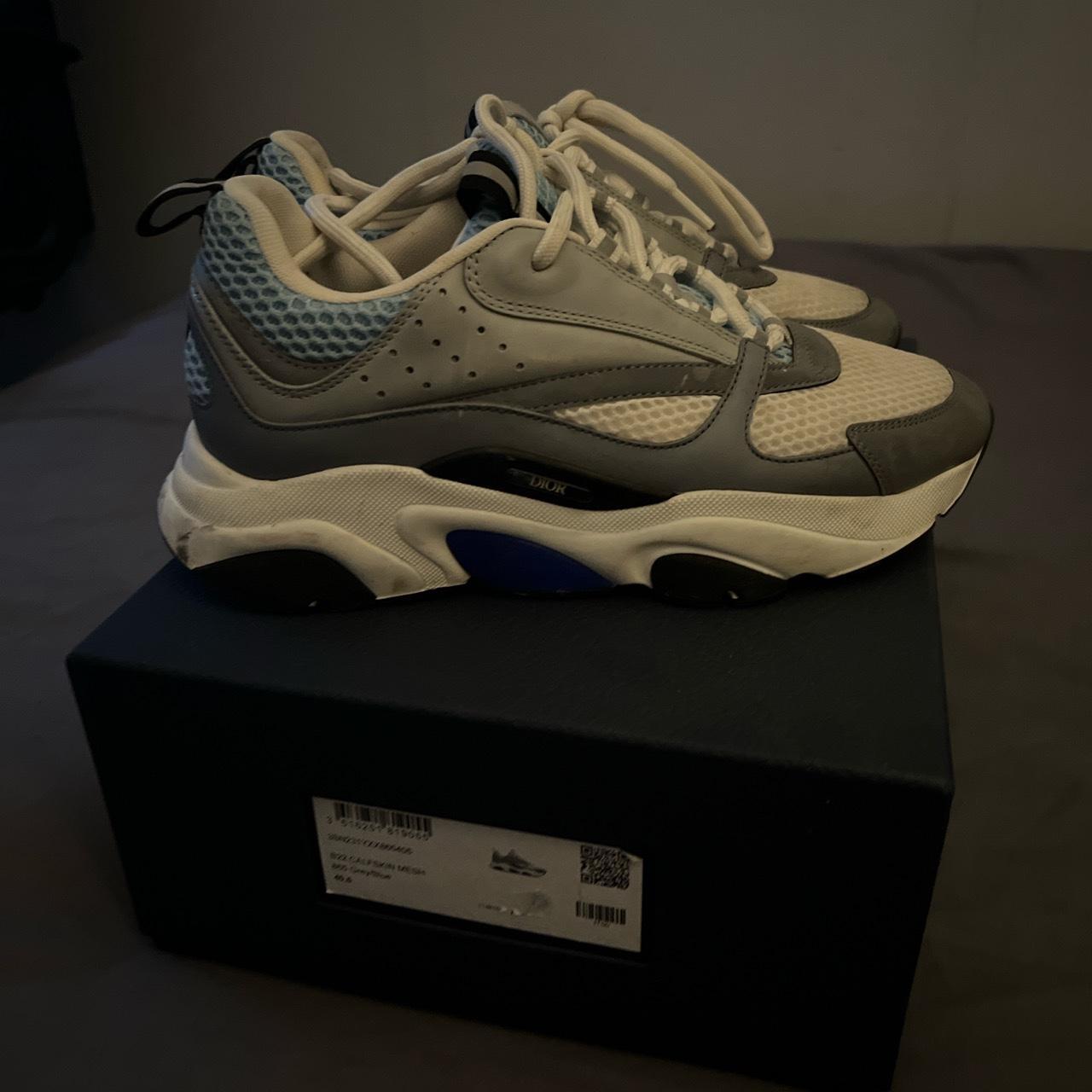 Dior b22 white and baby blue could do with a clean... - Depop