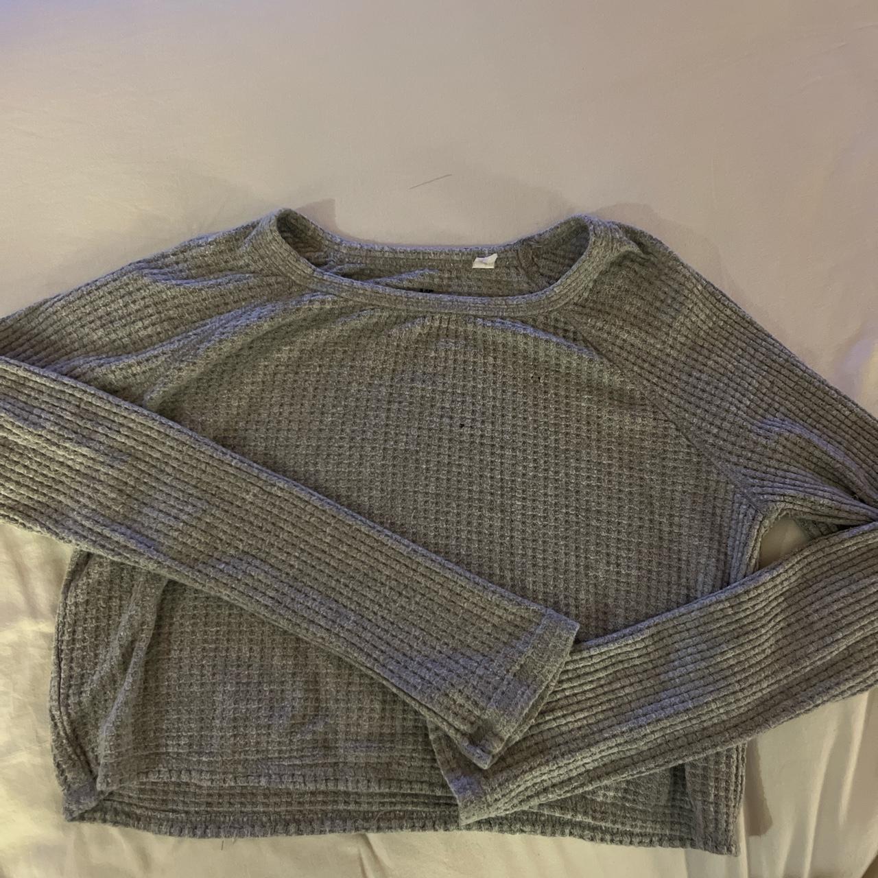 grey pacsun cropped sweater -size small - Depop