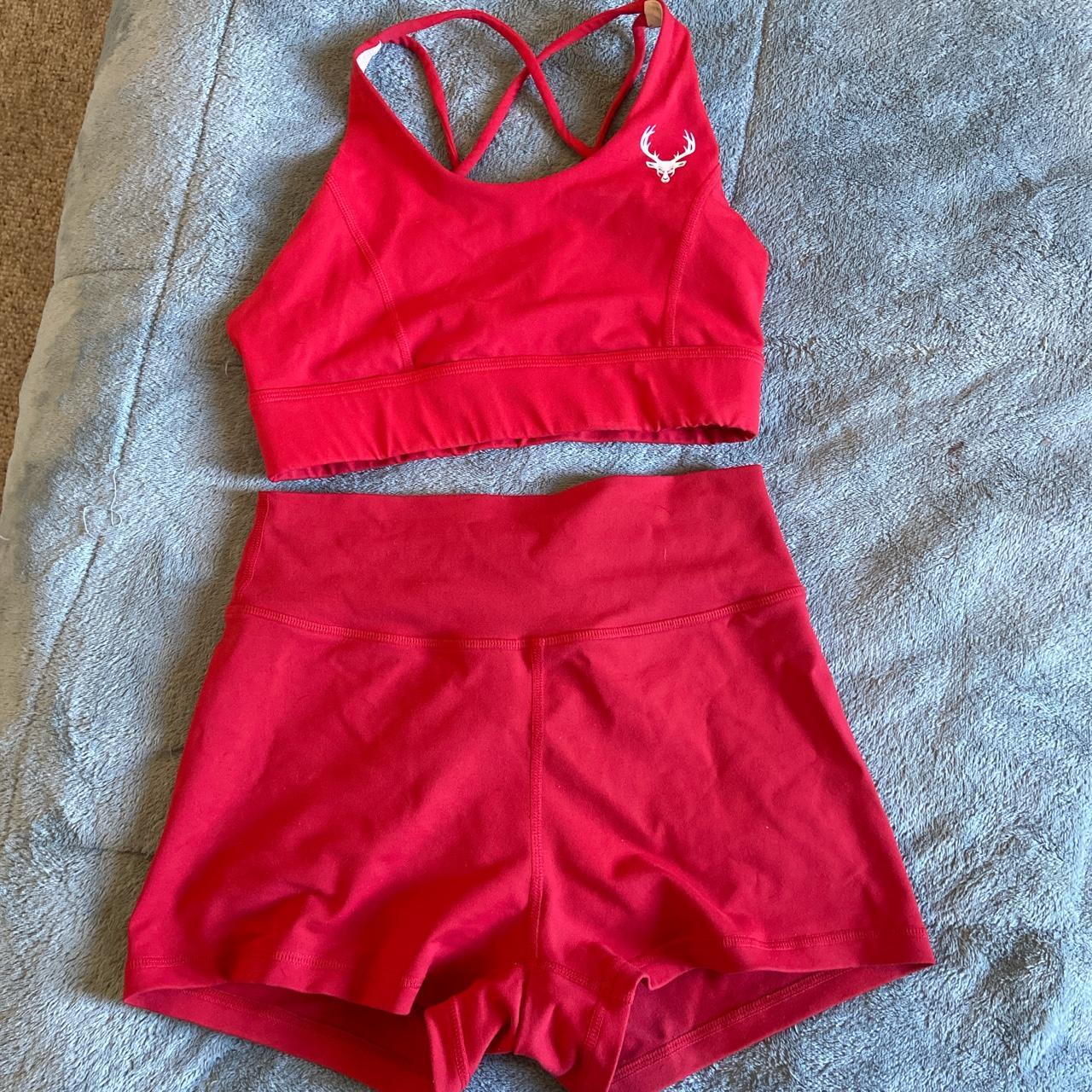 red workout set, very cute just doesn’t really fit... - Depop