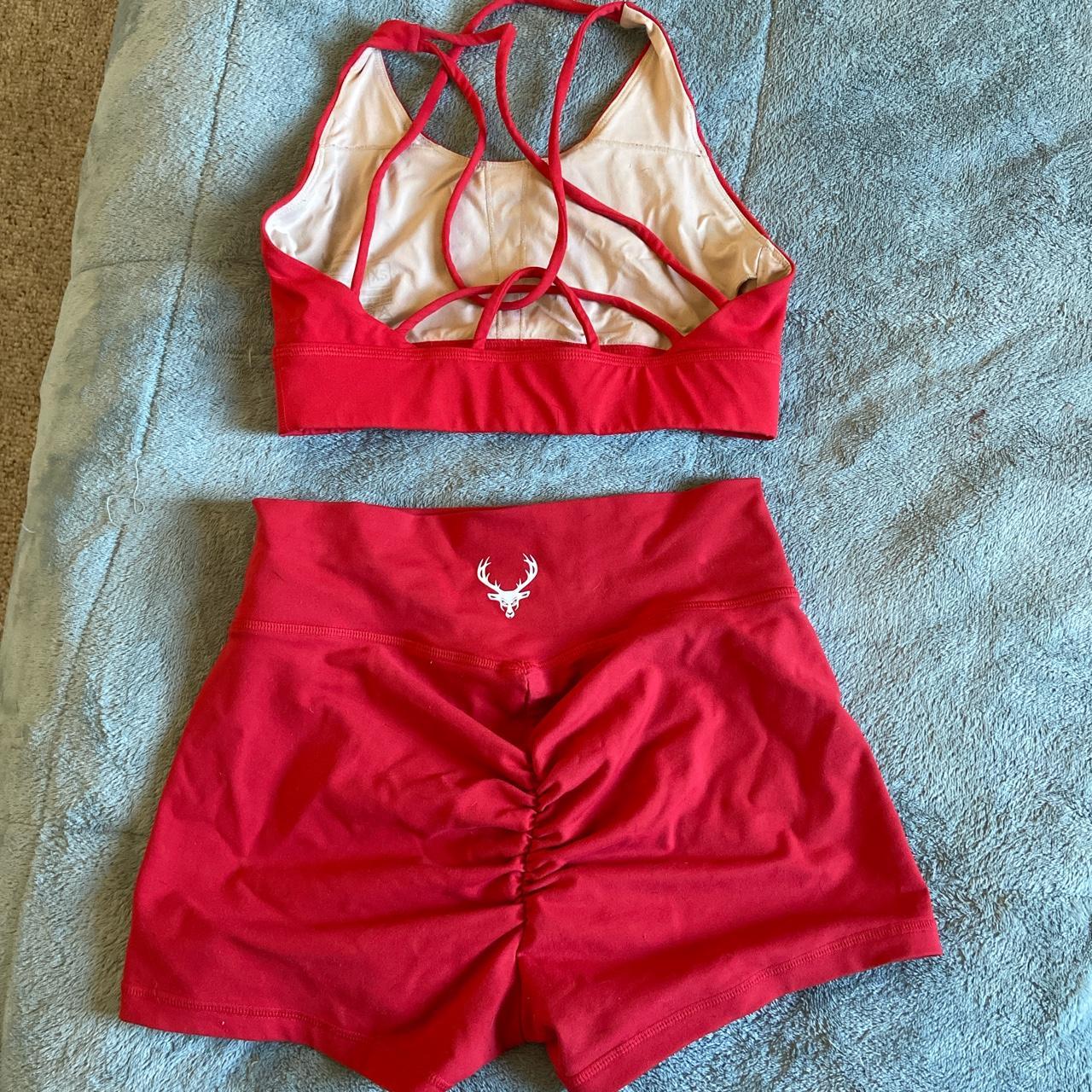 red workout set, very cute just doesn’t really fit... - Depop