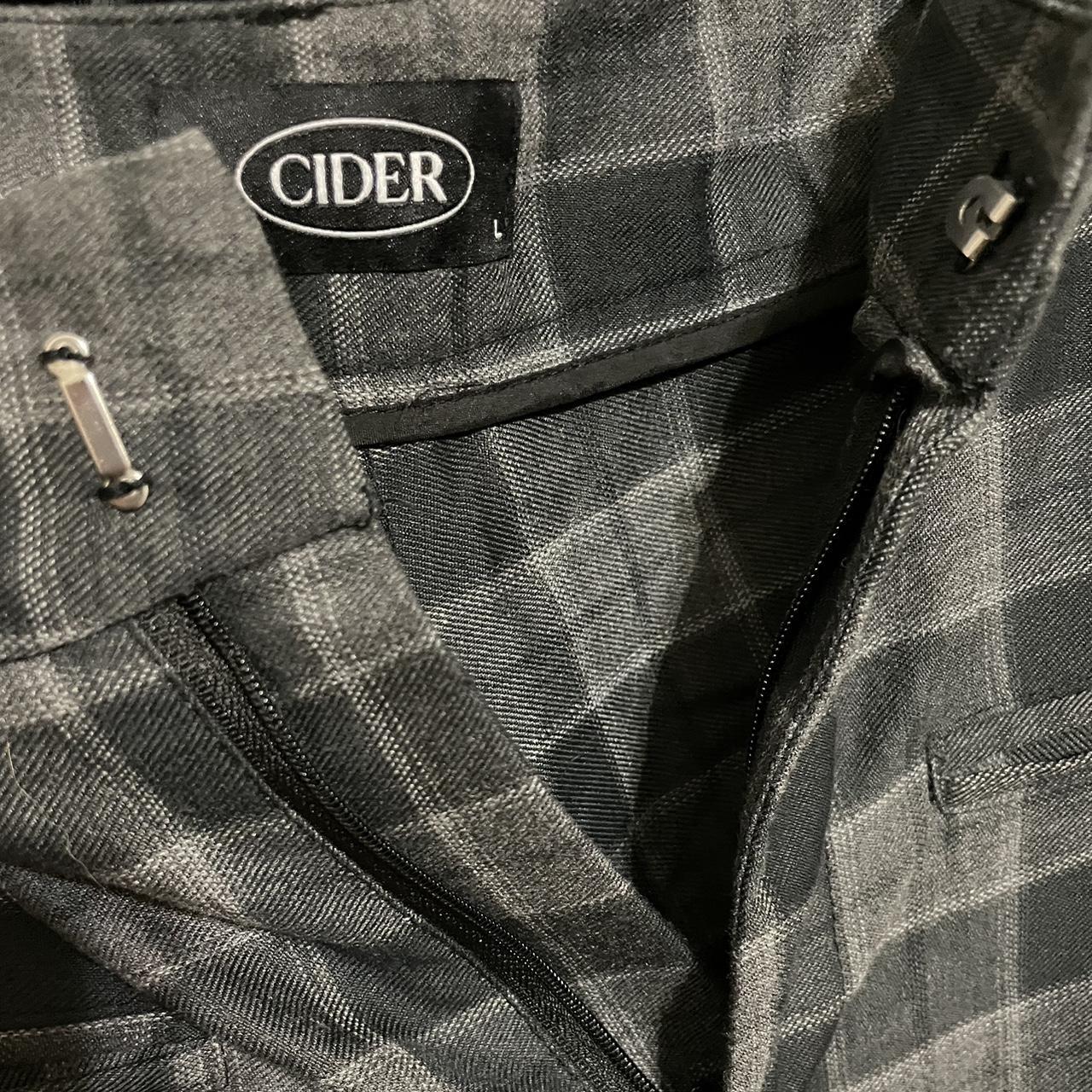 Cider Black & grey plaid pants. High waisted and... - Depop