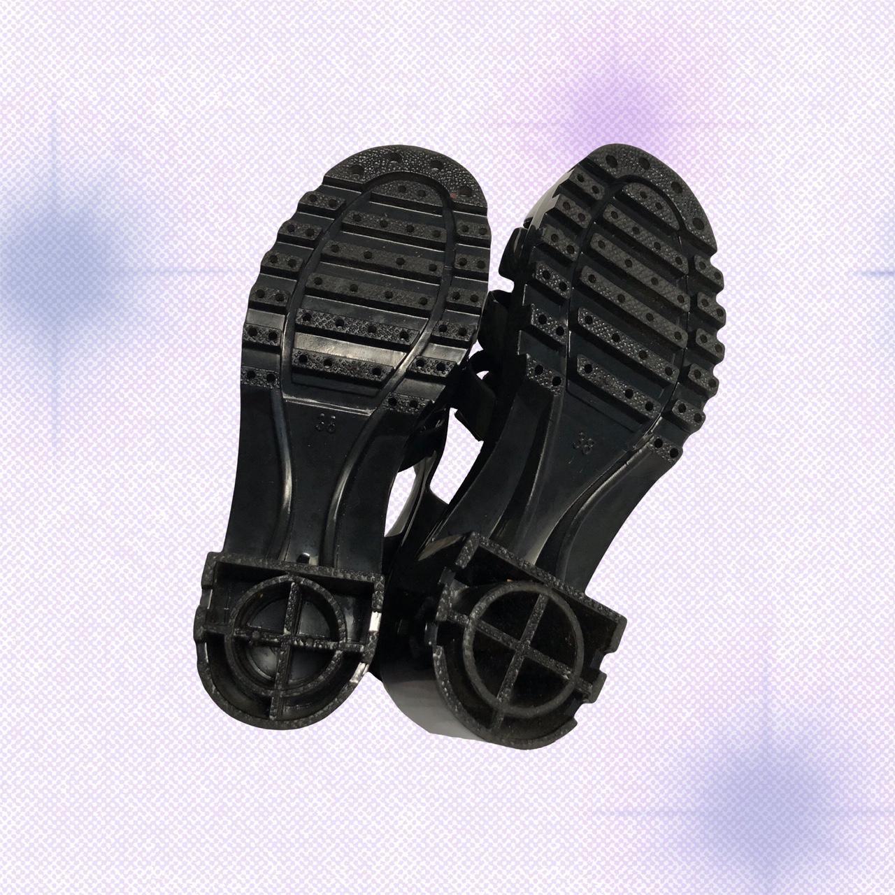 PANDORA Women's Black and White Sandals | Depop