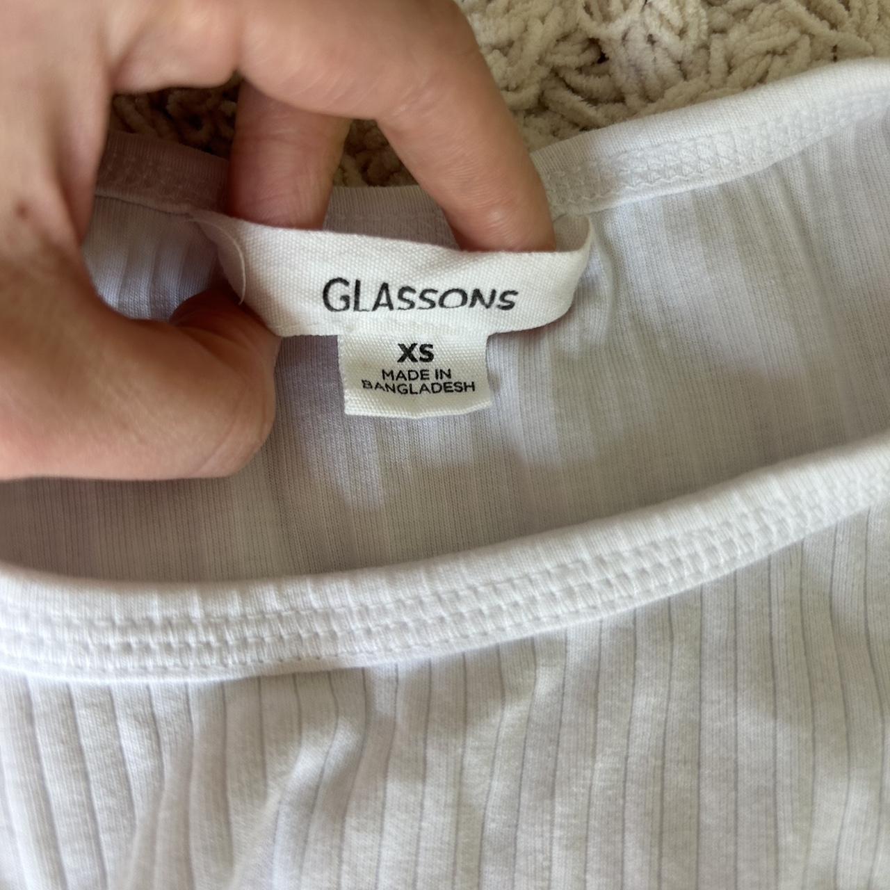 GLASSONS- White cotton tank top/ halter - Depop