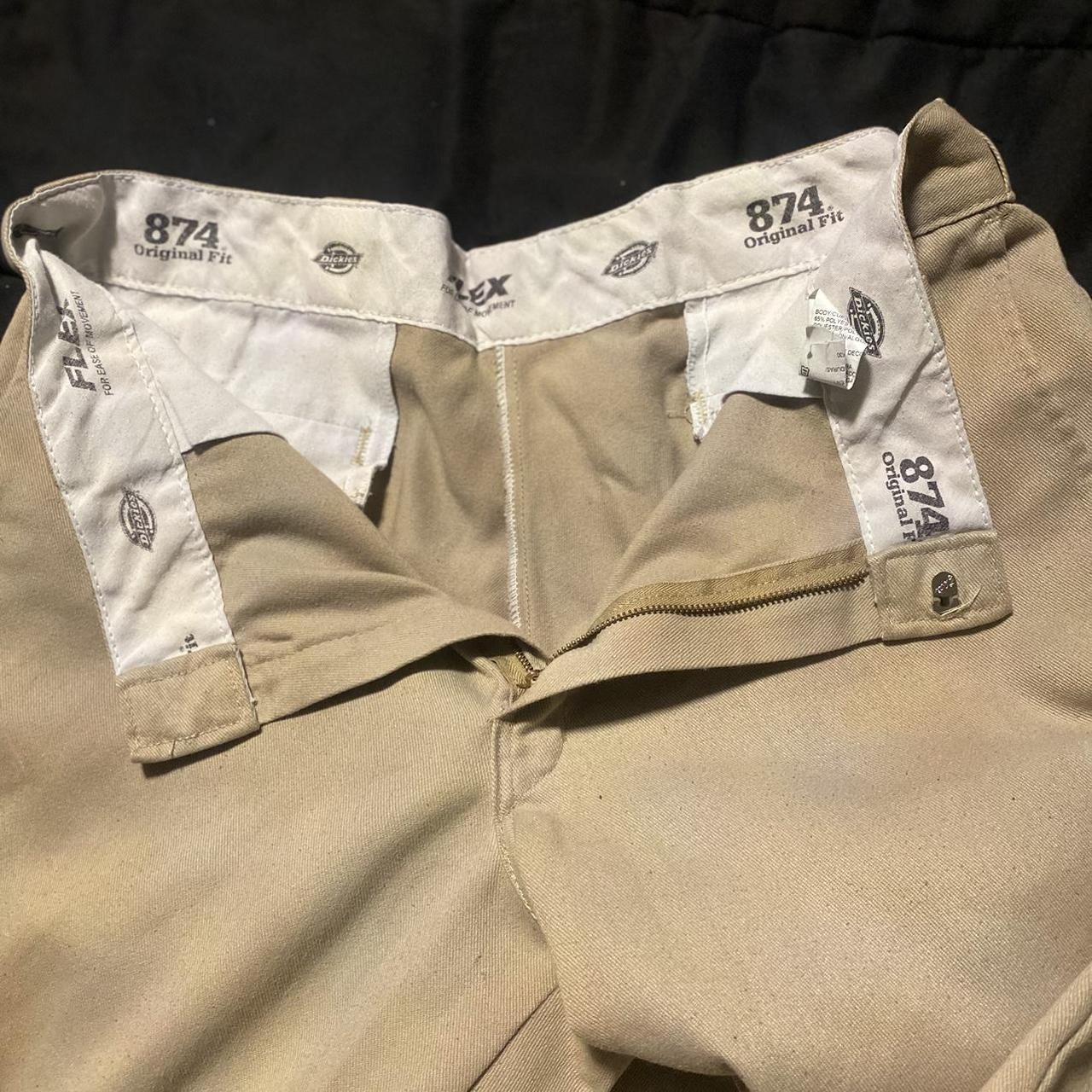 Tan 874 FLEX Dickies Size 36x30 Baggy Fit Worn... - Depop