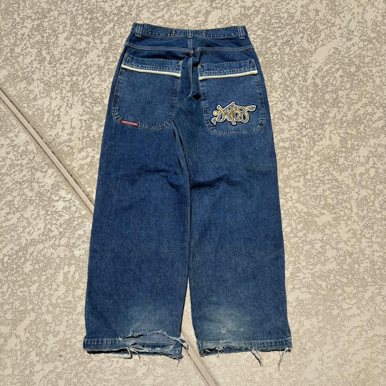 JNCO Pants with a big embroidery on the back pocket... - Depop