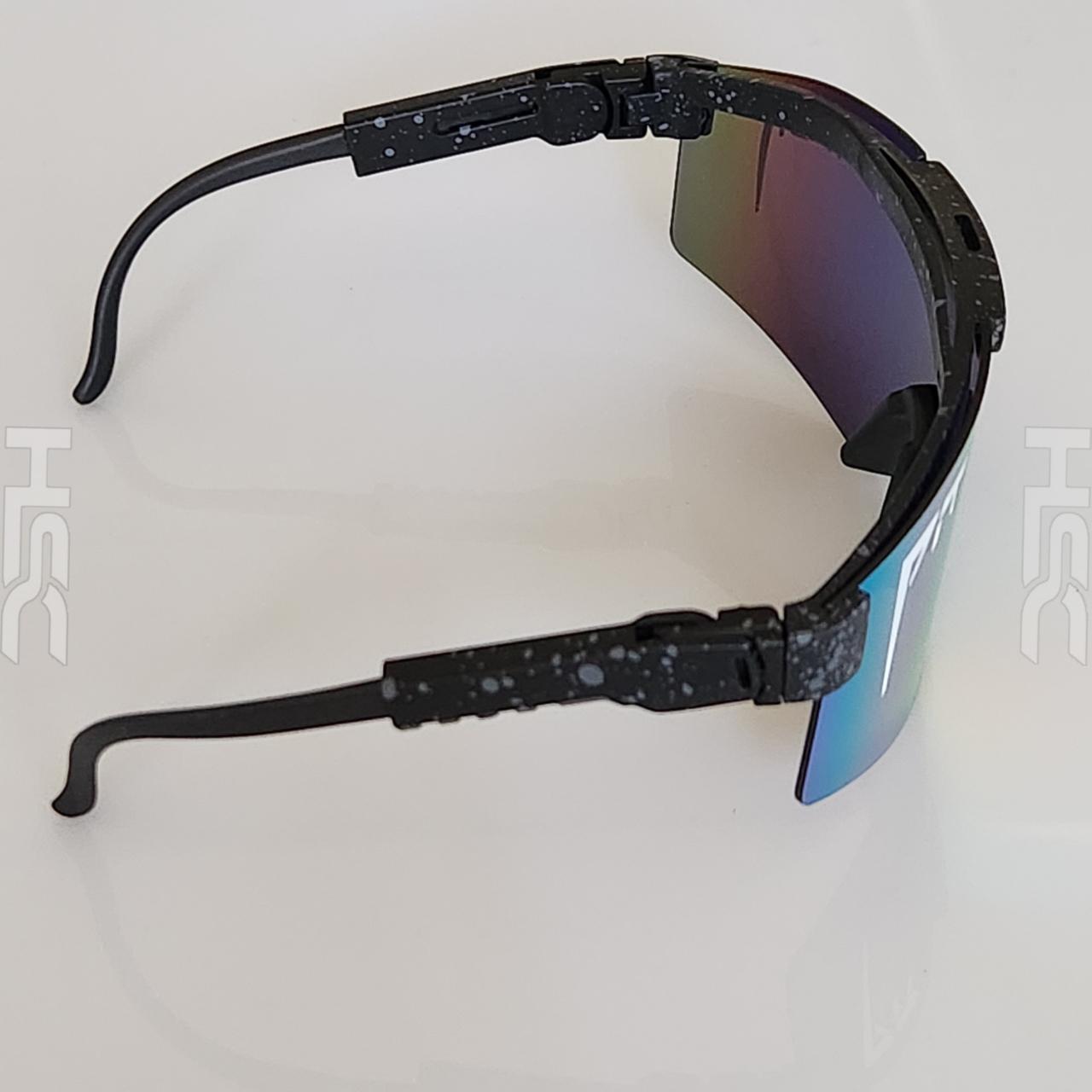 Black Frame with Flash Orange Mirror Lens Pit Viper... - Depop