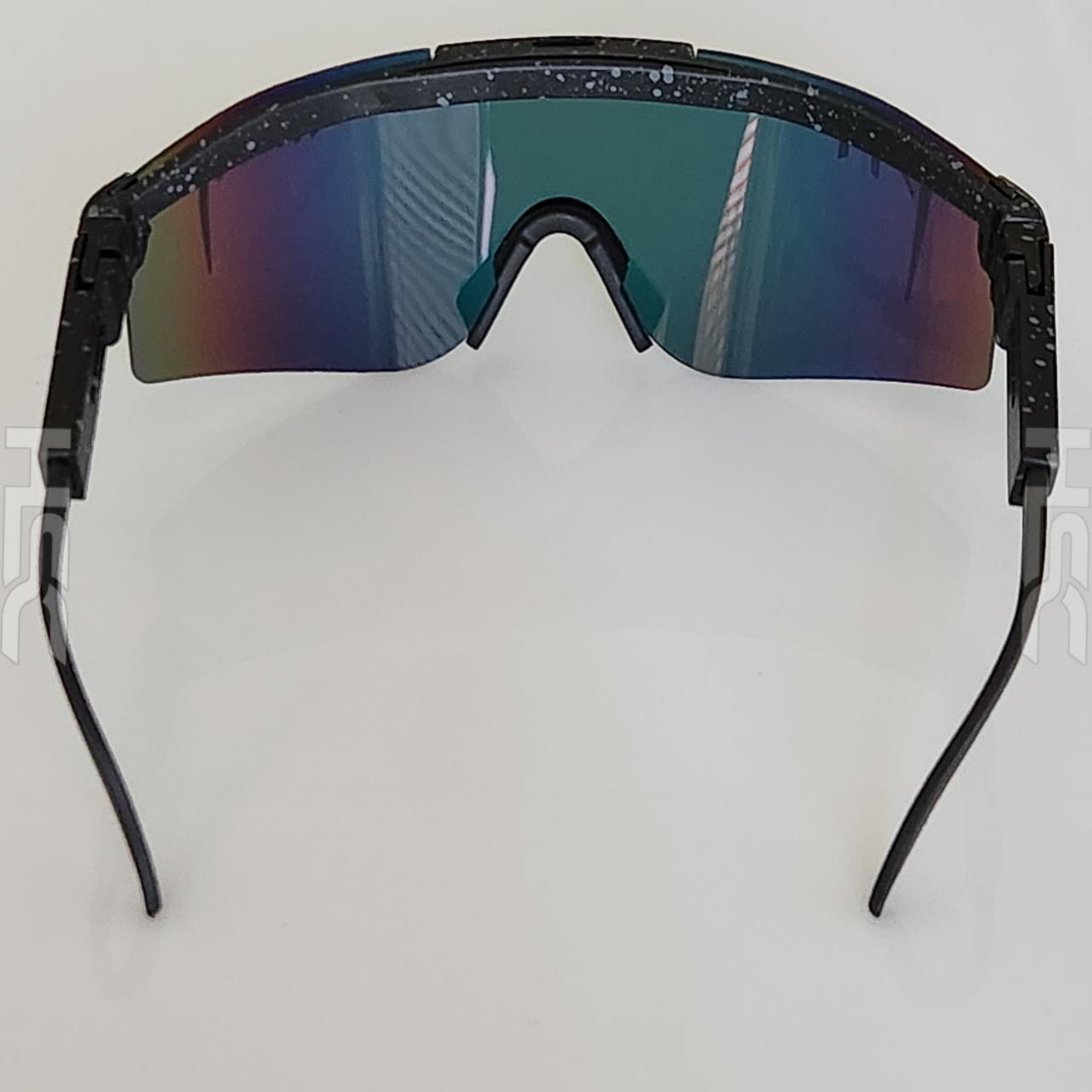 Black Frame with Flash Orange Mirror Lens Pit Viper... - Depop