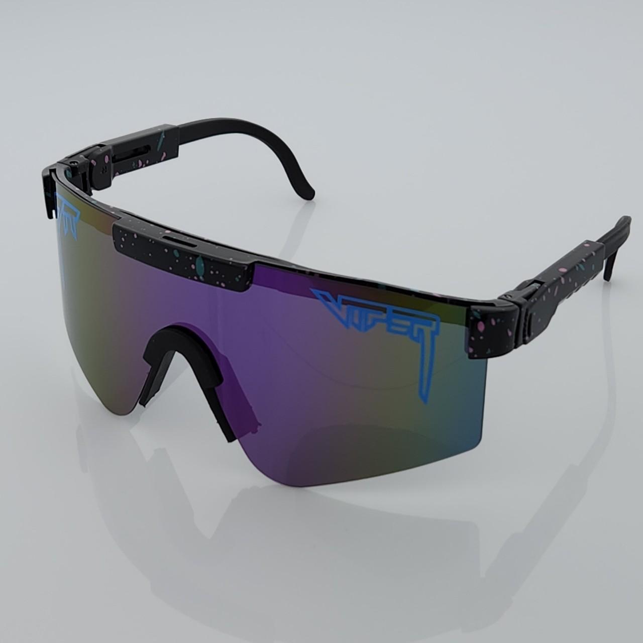 Polarized Black Frame with Violet Mirror Lens Pit... | Depop