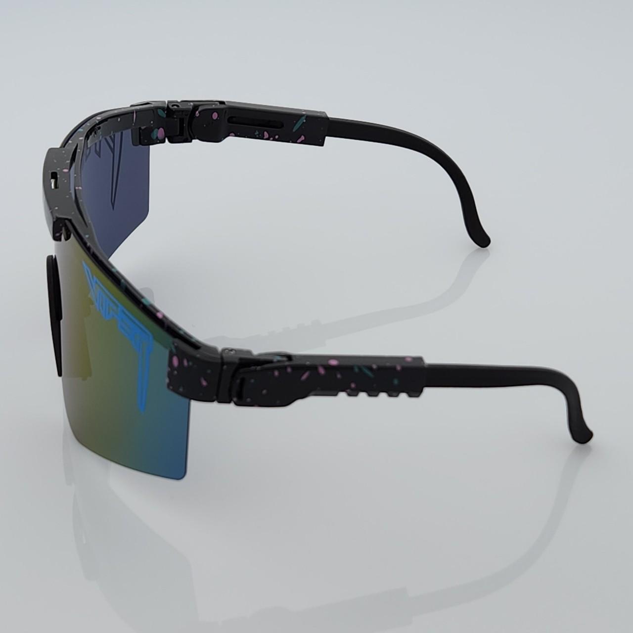 Polarized Black Frame with Violet Mirror Lens Pit... | Depop