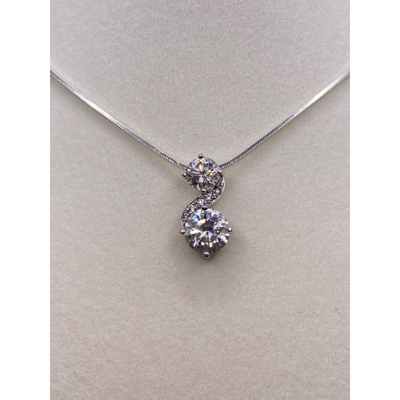 STAMPED: 925 CZ CHAIN STAMPED 925 CONDITION: good/no... - Depop