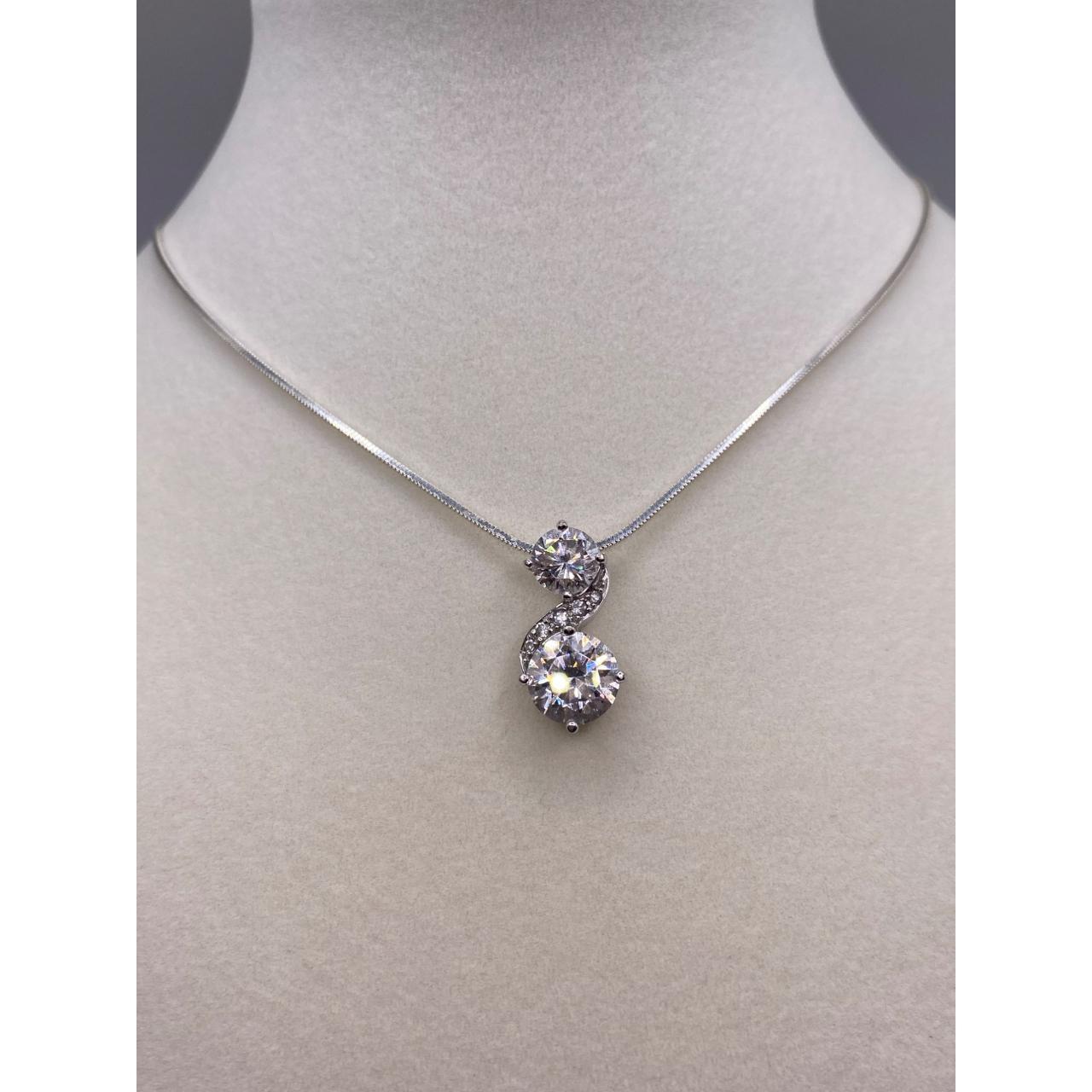 STAMPED: 925 CZ CHAIN STAMPED 925 CONDITION: good/no... - Depop