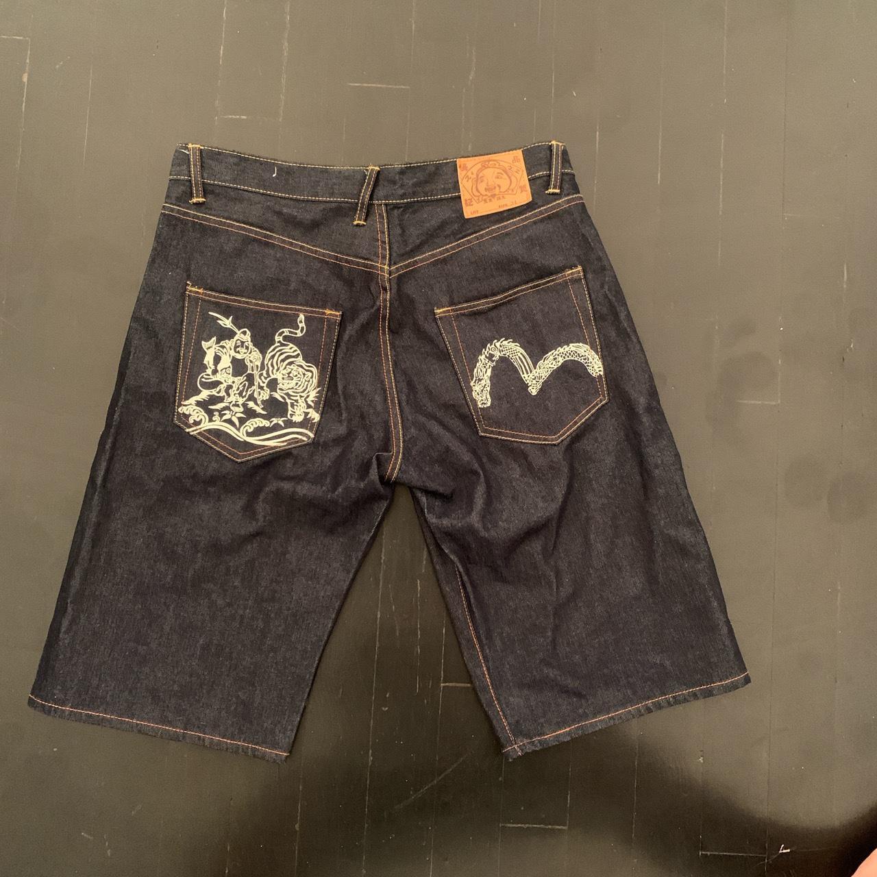 Evisu jorts size 34 Offer up #evisu#y2k#jorts - Depop