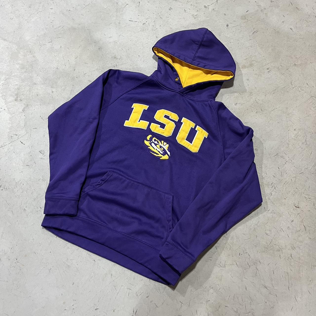 🚨 Vintage LSU College Embroidered Hoodie In... - Depop