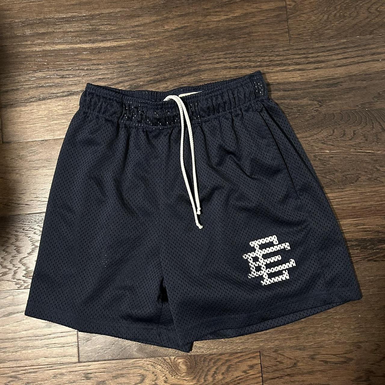 Navy Eric Emanuel Shorts - Depop