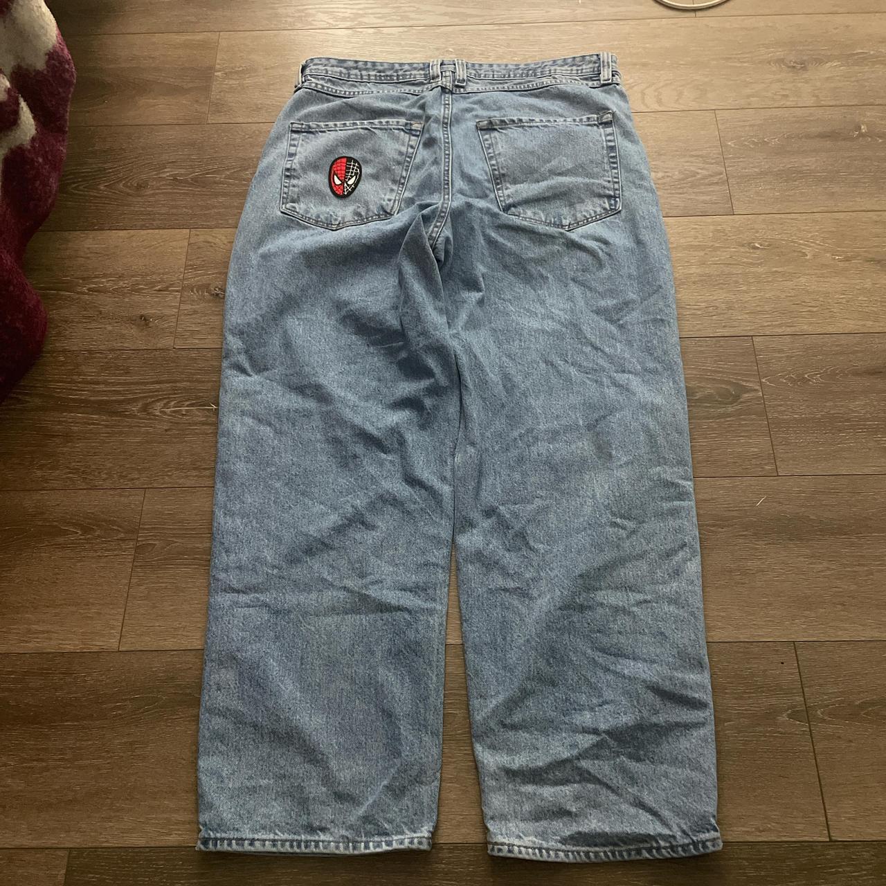 Y2K Jnco Style Custom Spider-Man Super Baggy Skater... - Depop