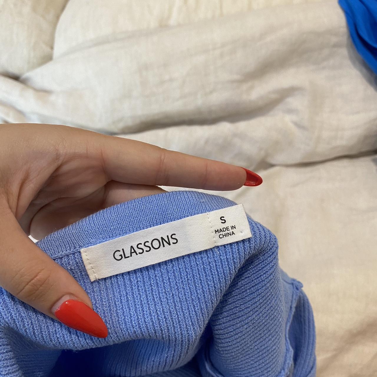 Glassons strapless blue top Size 8 - Depop