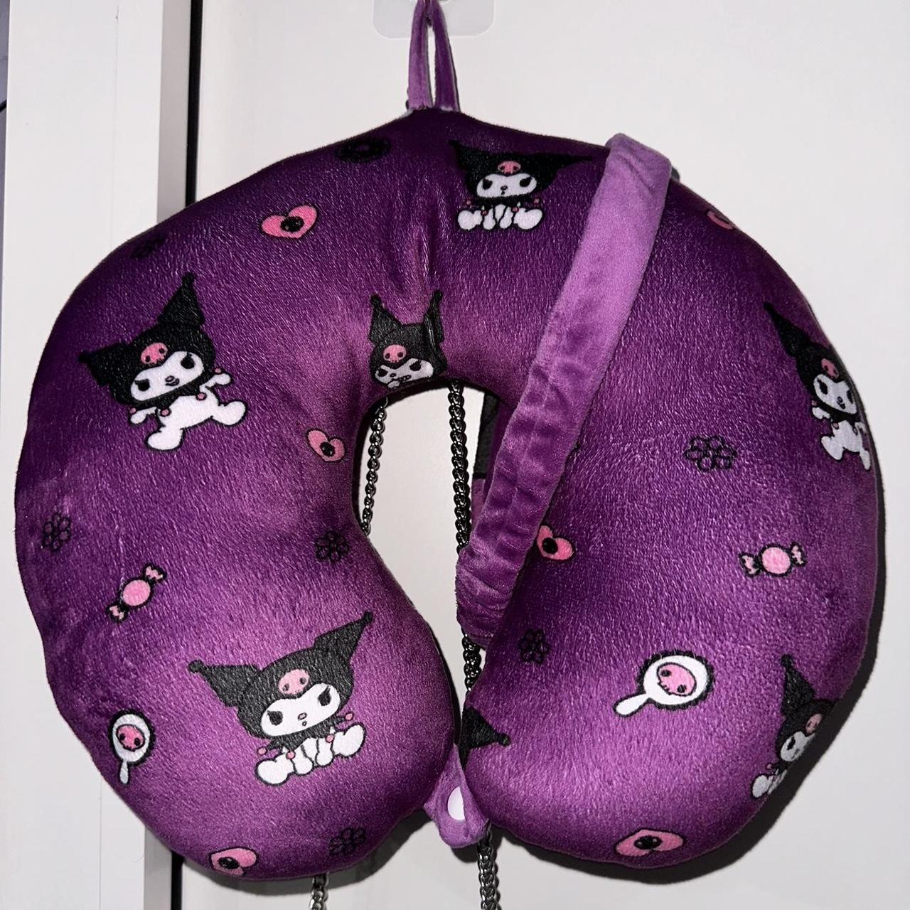 Kuromi neck pillow & eye patch set -purple #kuromi... - Depop