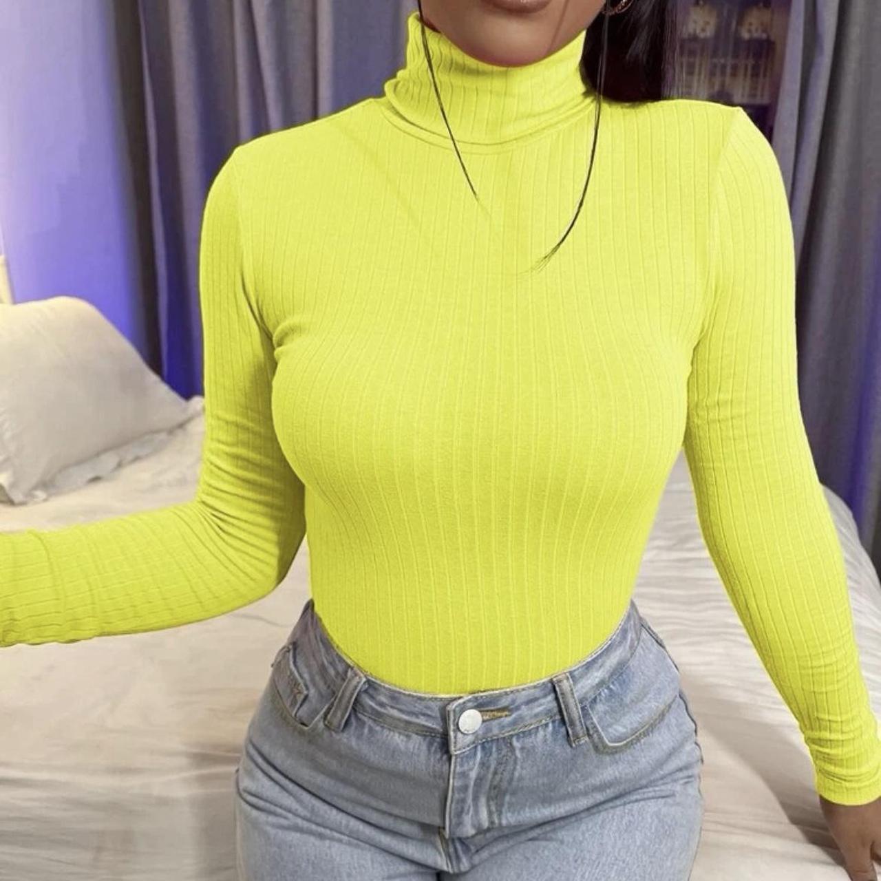 Bright yellow top never been worn #yellow #bright... - Depop