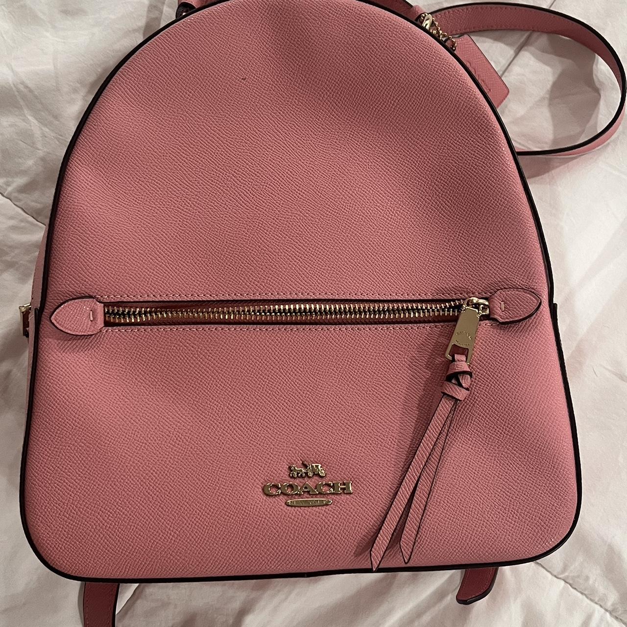 pink and gold coach backpack very cute and great... - Depop