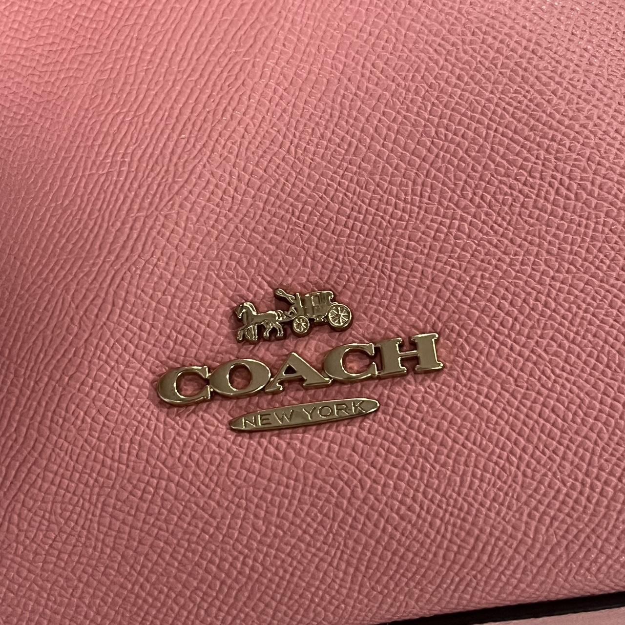 pink and gold coach backpack very cute and great... - Depop