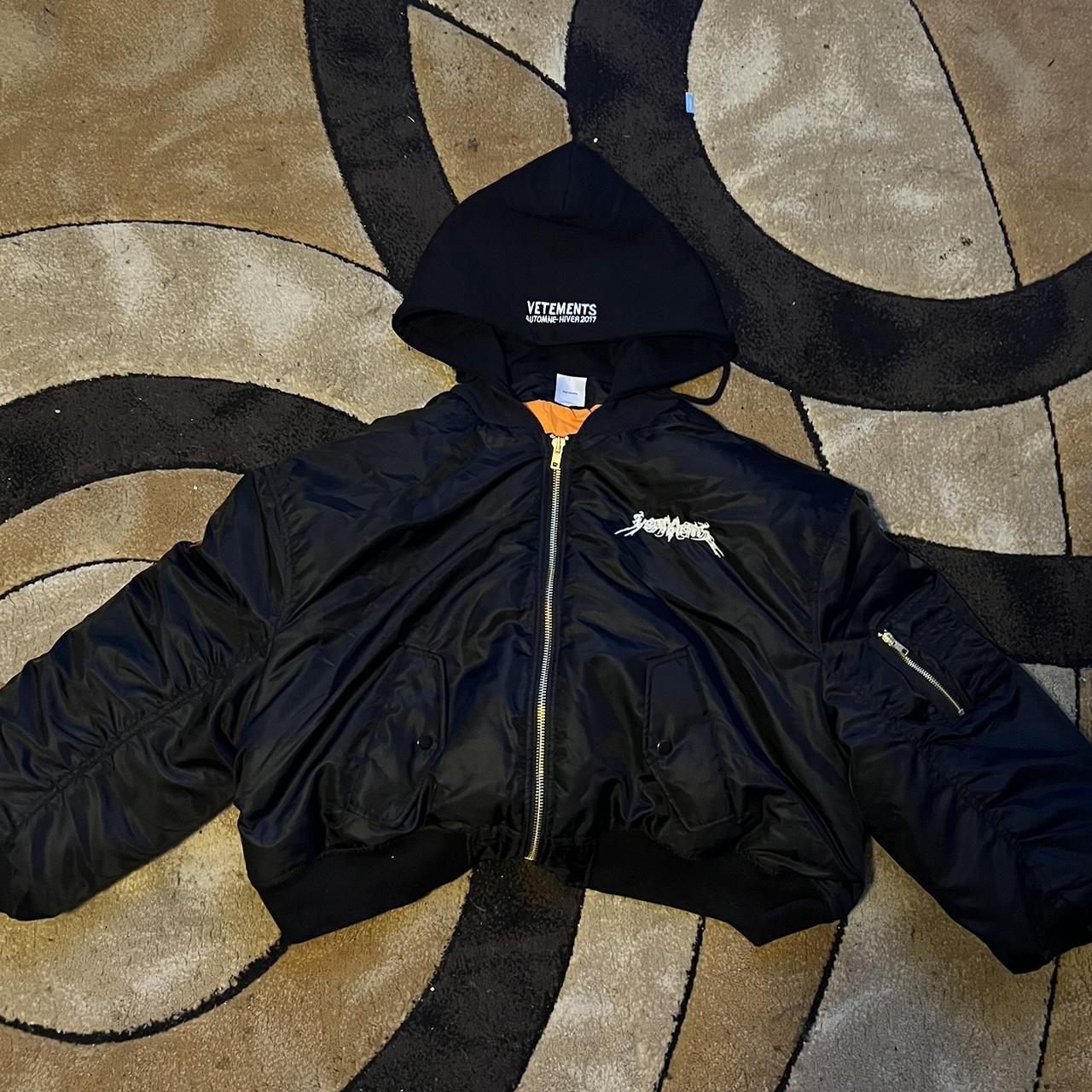 Vetements TFD Cropped Bomber Jacket Size M Dm Before... - Depop