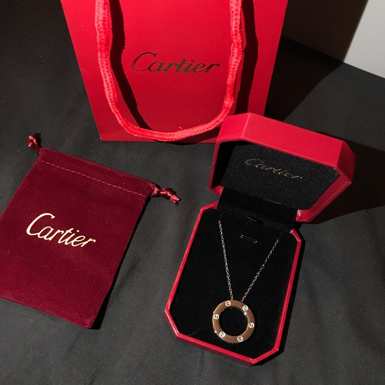 Silver cartier necklace COMES WITH BOX AND BAG New... - Depop