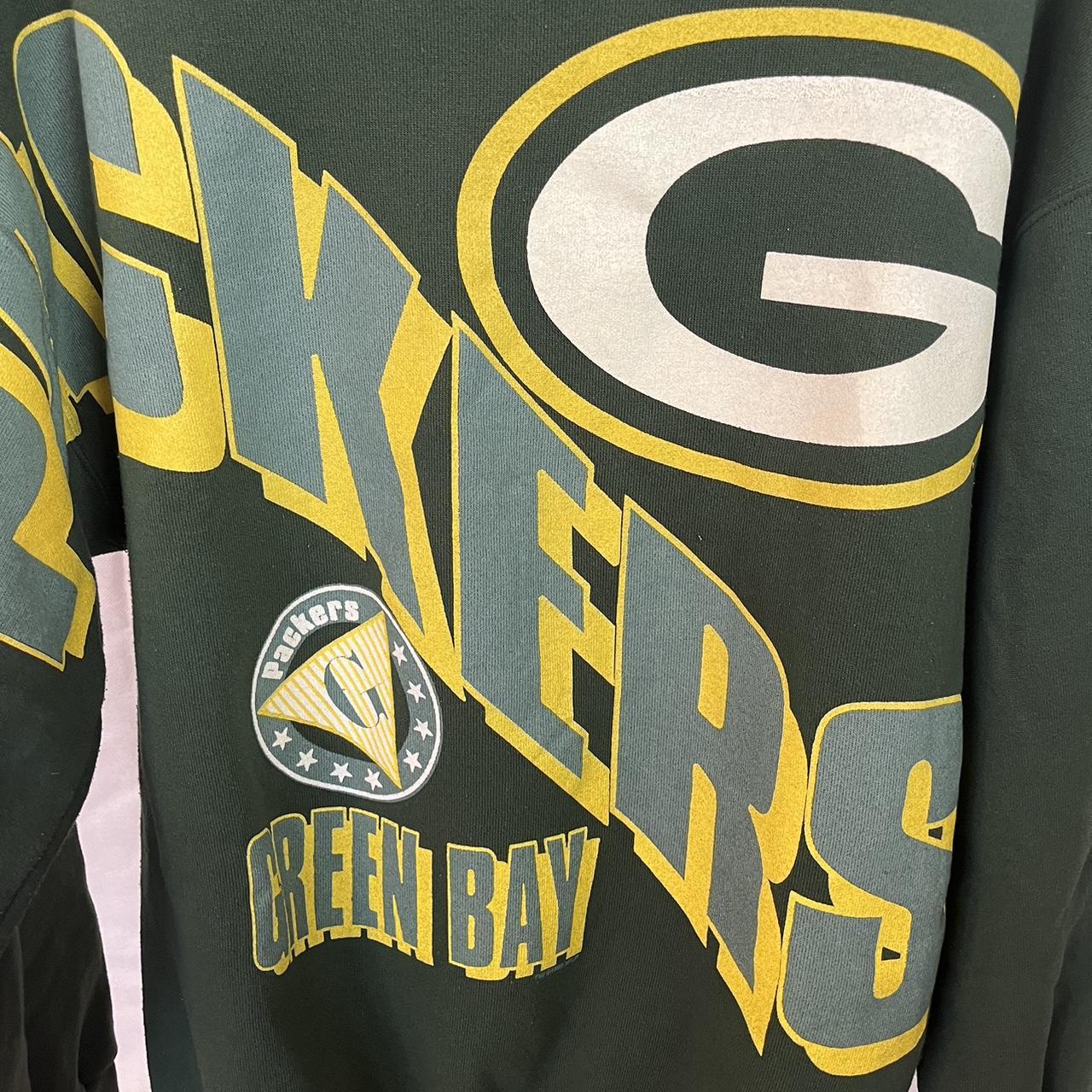 Vintage 90s Green Bay Packers NFL Green Yellow... - Depop