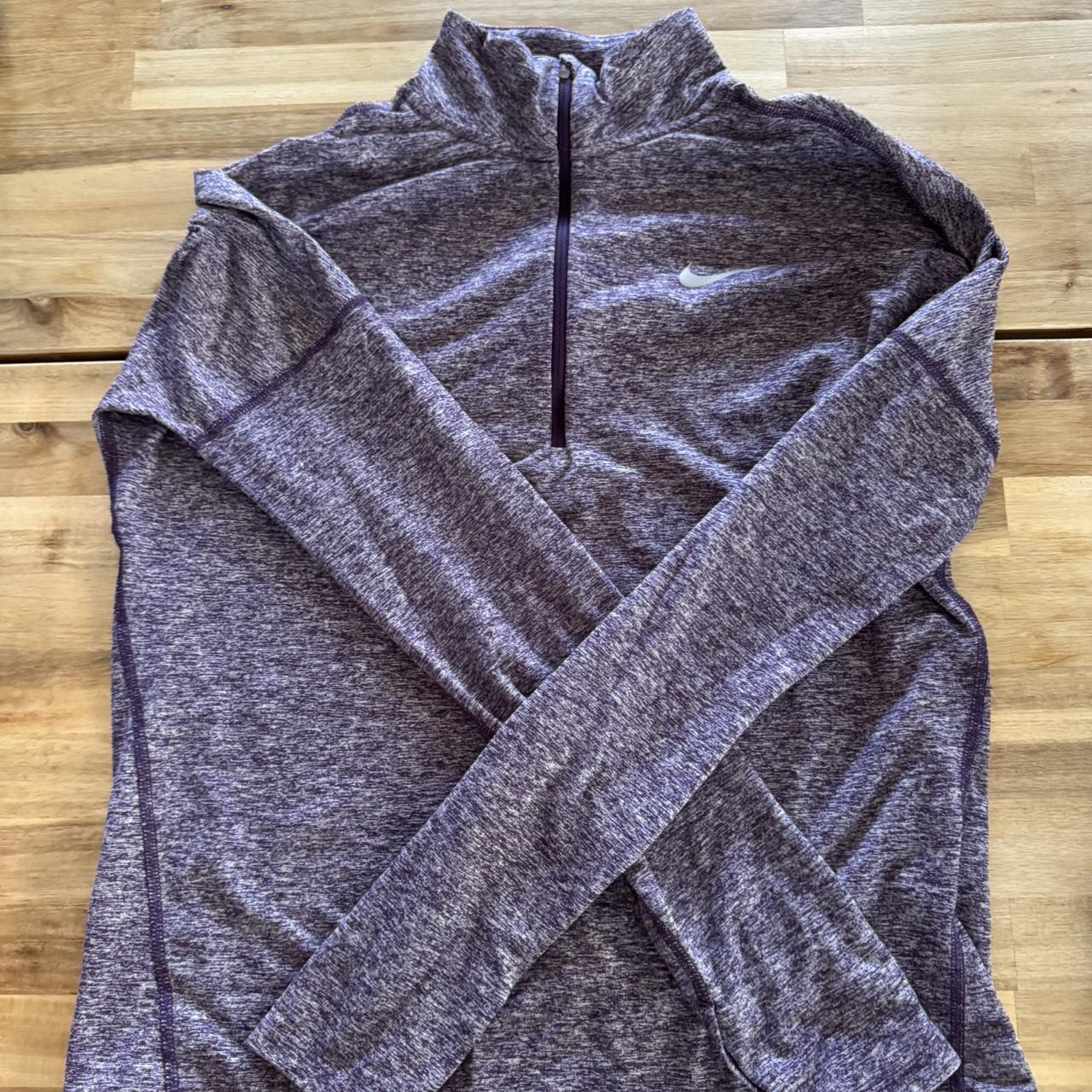 Nike dri-fit purple zip up top #activewear | Depop