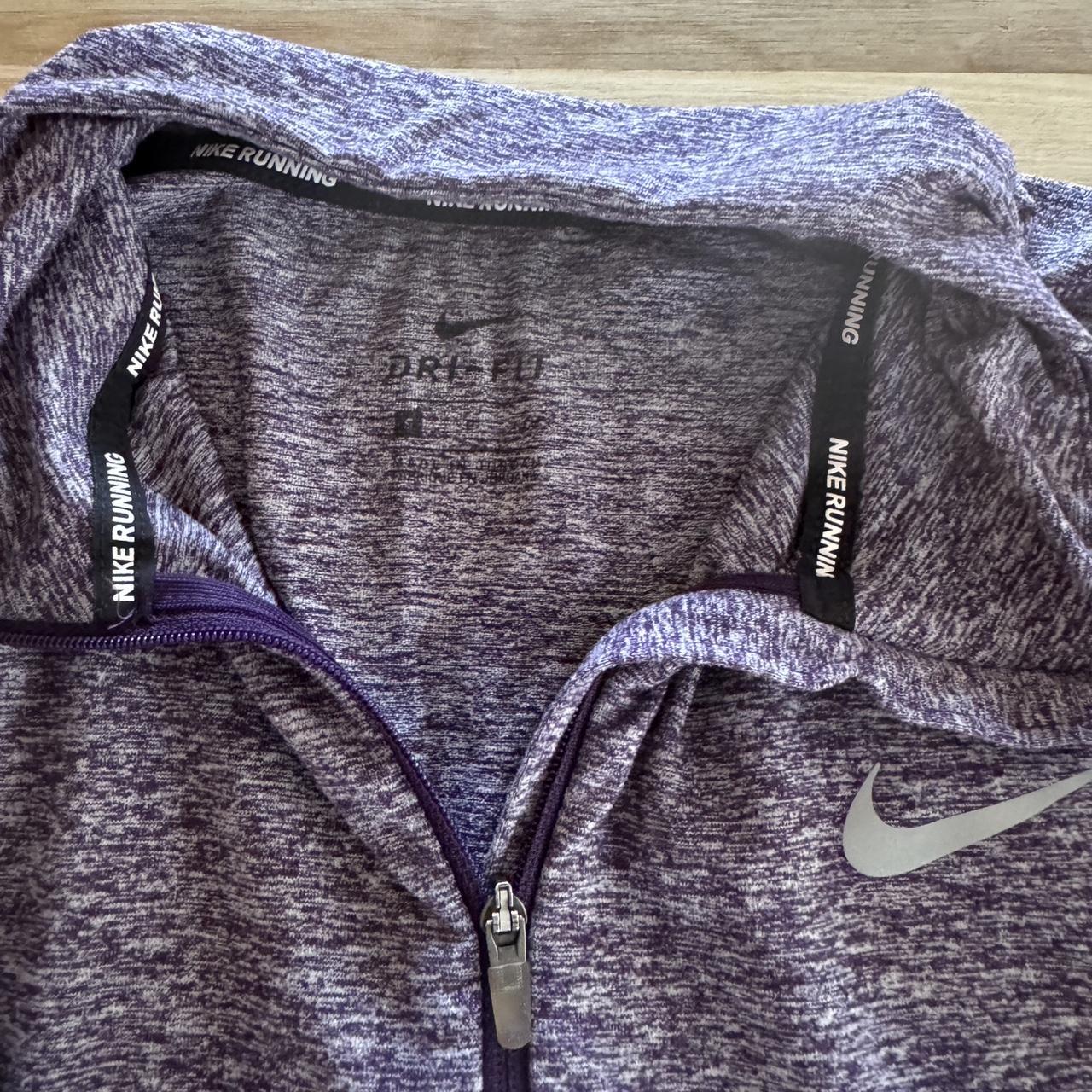 Nike dri-fit purple zip up top #activewear | Depop
