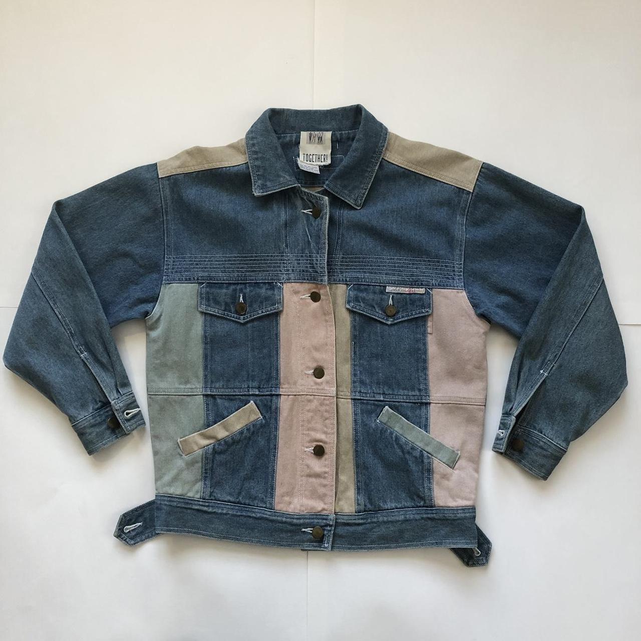 Patchwork Denim Jacket Brand: Together Size:... - Depop