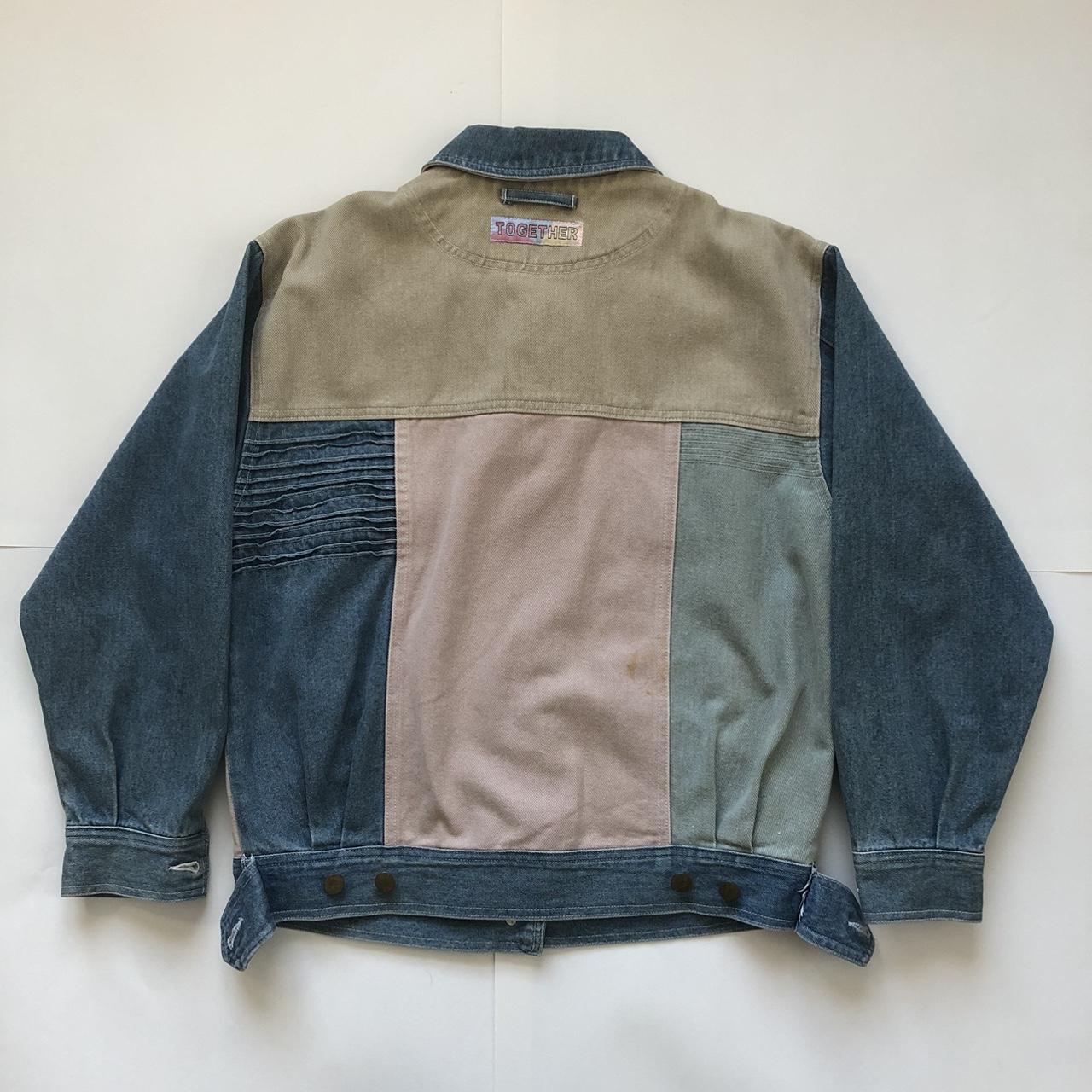 Patchwork Denim Jacket Brand: Together Size:... - Depop