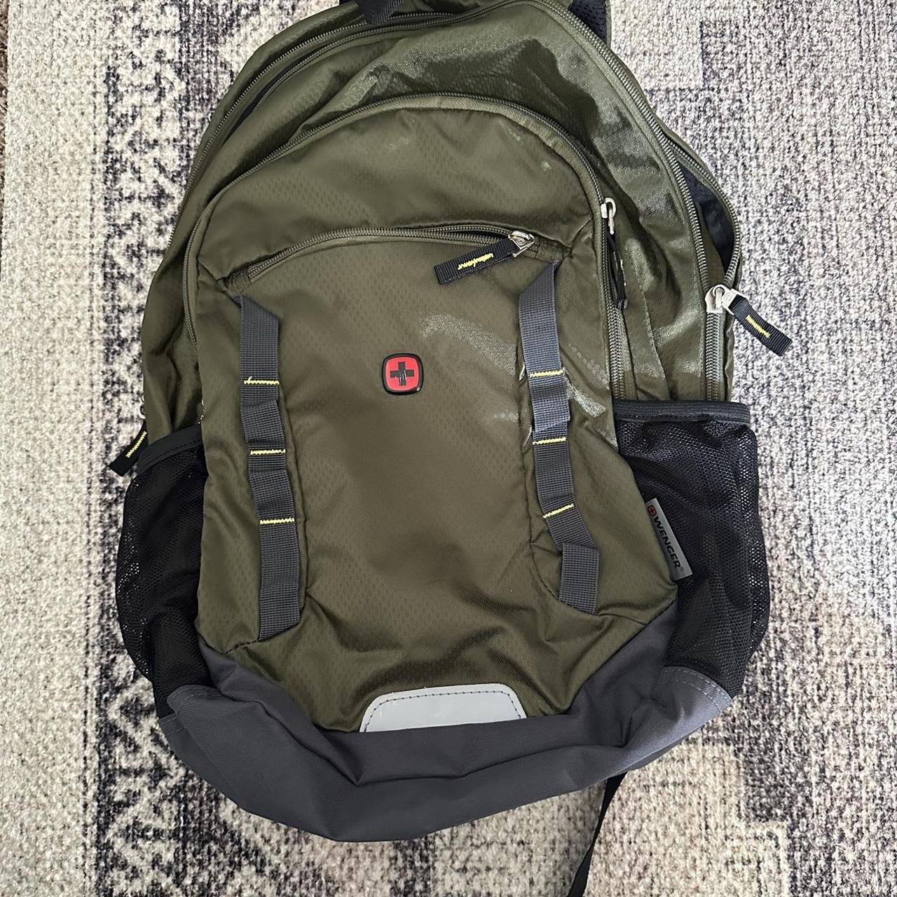 Swiss Wenger backpack, army green, never used - Depop