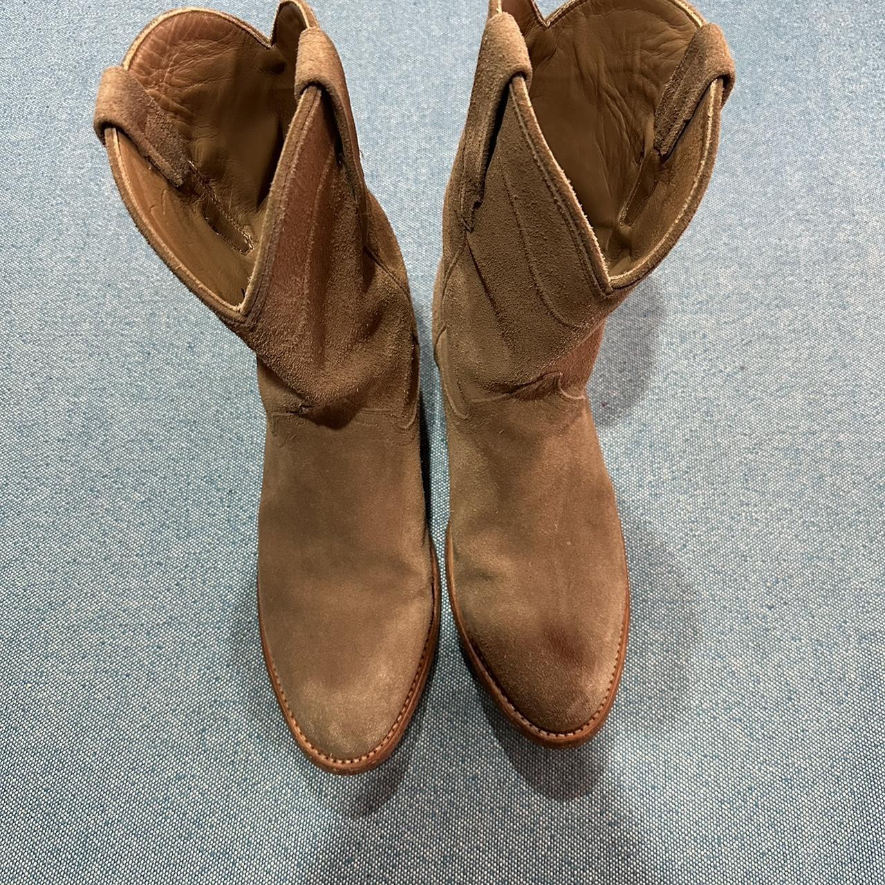 brown suede tecovas boots - Depop
