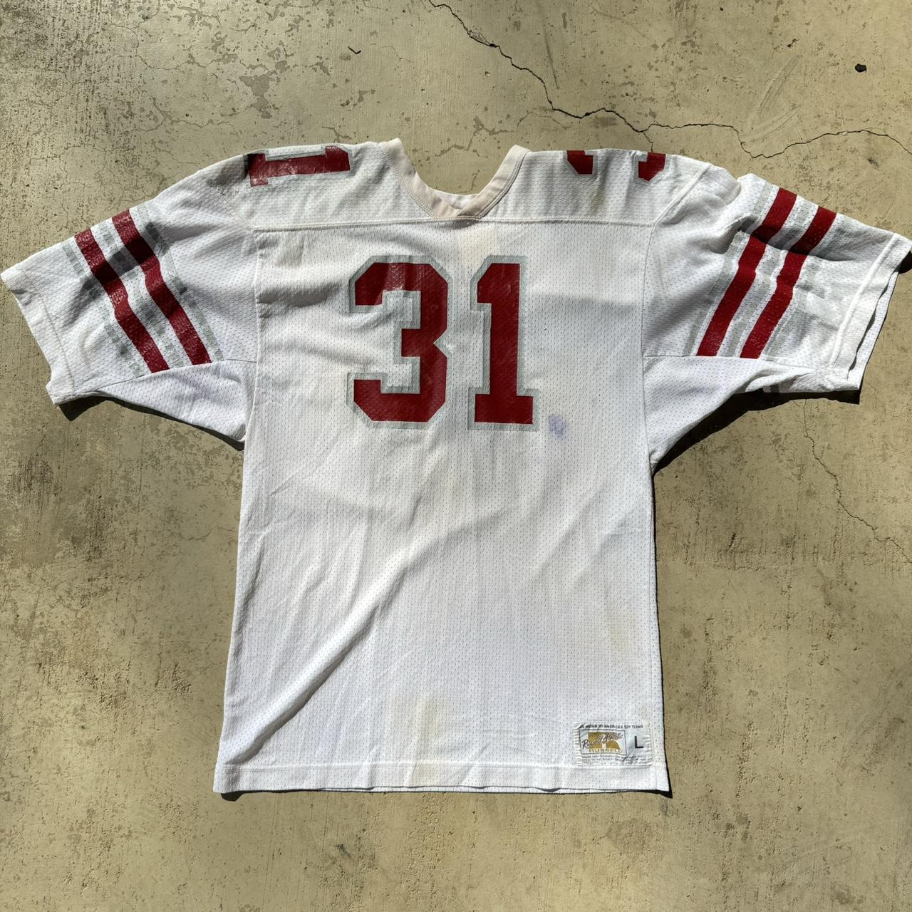 Vintage 1970s Russell Athletic Mesh Football Jersey... - Depop