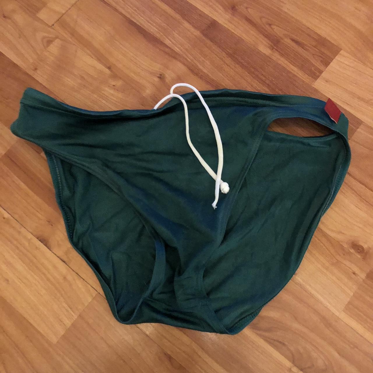 Aussiebum green speedo swimwear size (s) small.... - Depop