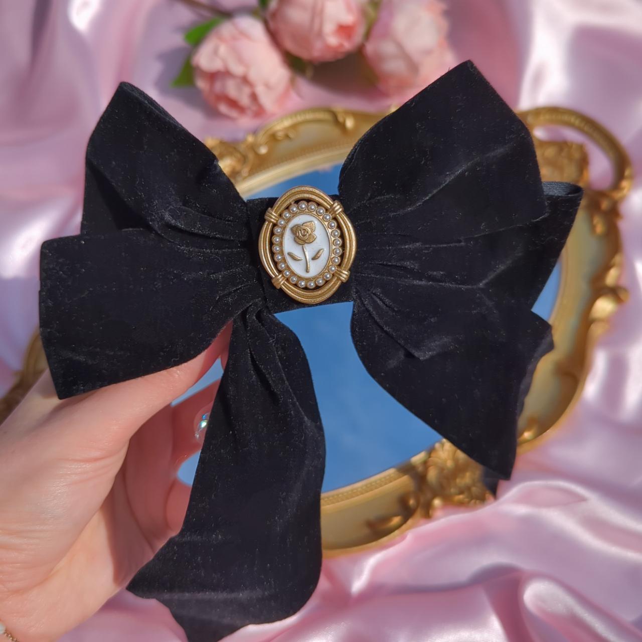 This elegant Hair Ribbon clip is made from luxurious... - Depop