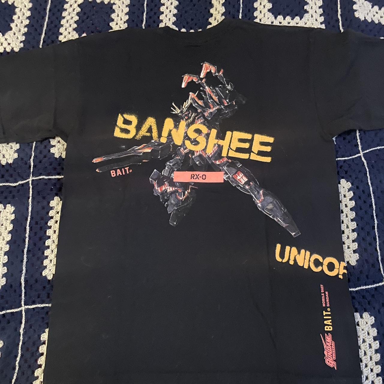 Bait x Gundam Universe Banshee RX-0 t-shirt - SIZE... - Depop