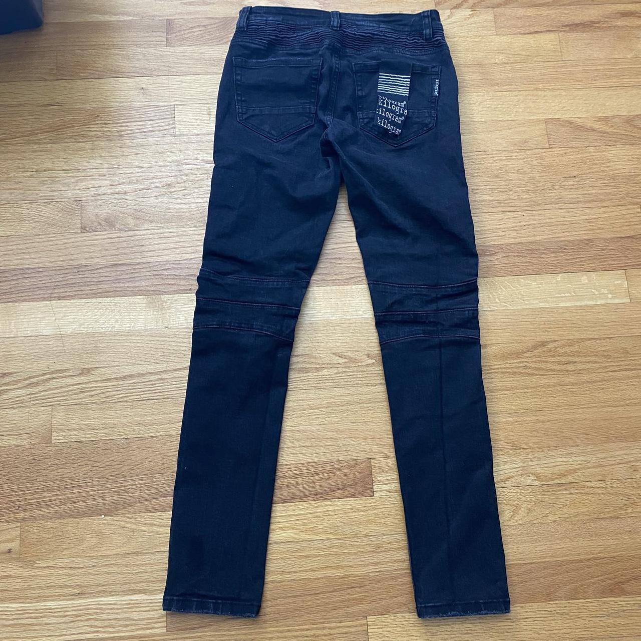 kilogram skinny jeans with back tag like purple... | Depop