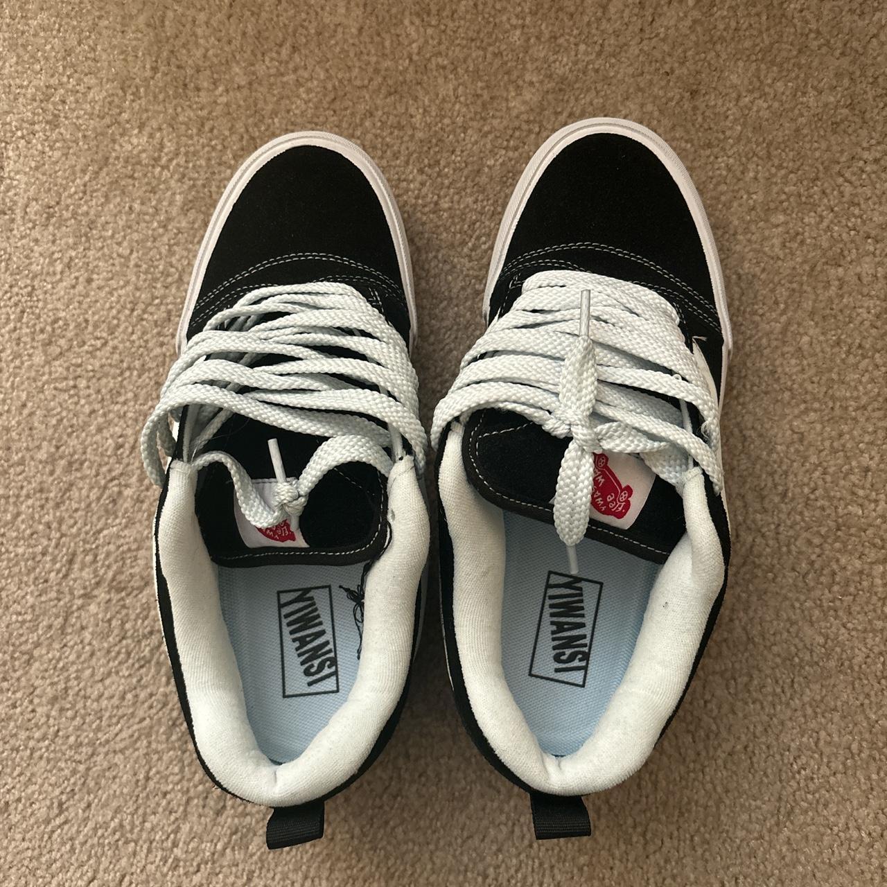 Vans Knu Skool, Black and white colorway. Brand New... - Depop