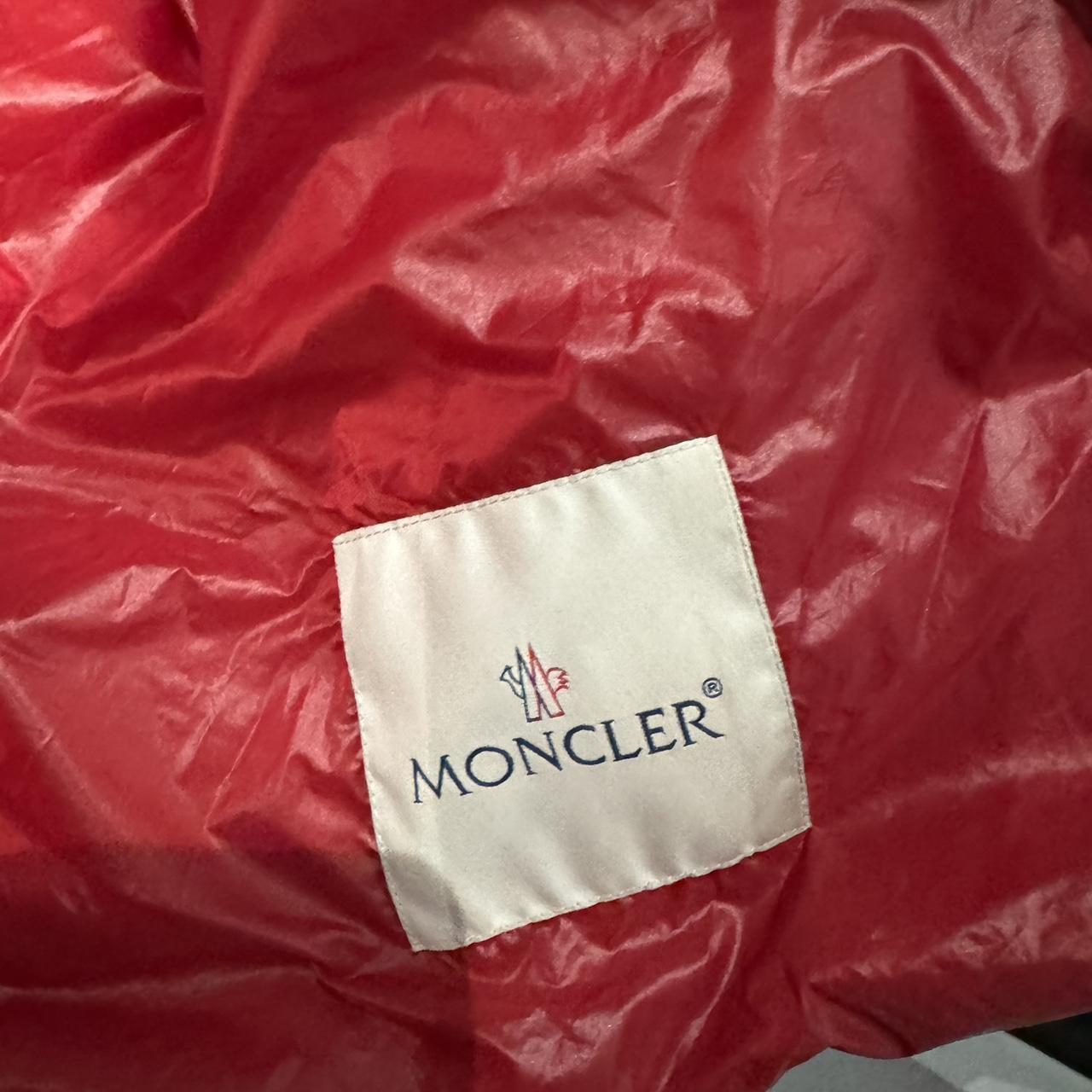 Moncler red down gillet Size medium/2 Good condition - Depop