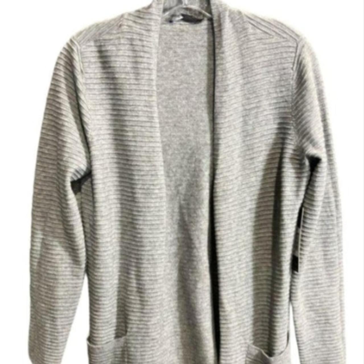 New with tags Womens Gray Long Sleeve Open Front... - Depop