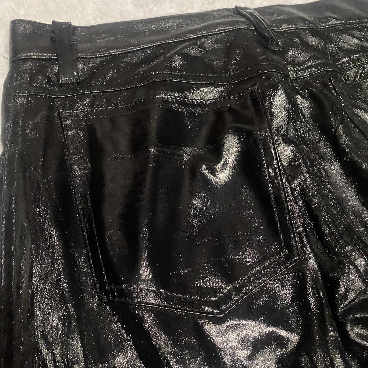 vintage low rise lip service polyurethane pants... | Depop