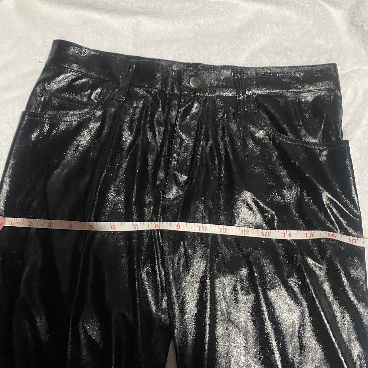 vintage low rise lip service polyurethane pants... | Depop