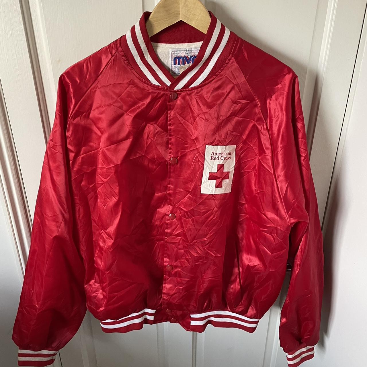 Vintage MVP Corp Varsity Jacket American Red Cross.... - Depop