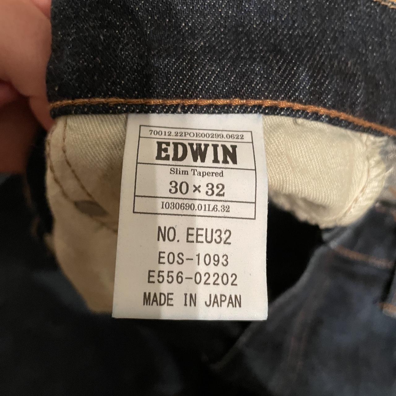 Mens Edwin Jeans selvidge denim. 30x32 slim tapered... - Depop